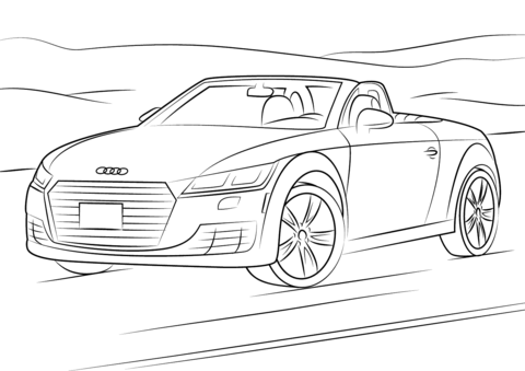 Desenhos de Carros Audi para Imprimir e Colorir