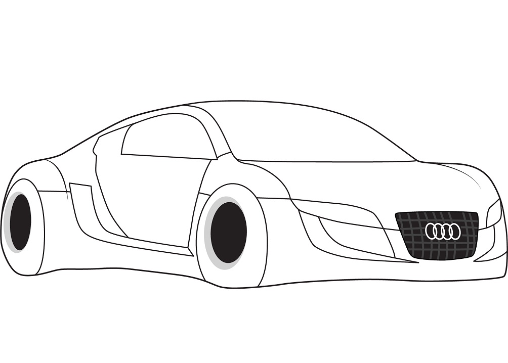Desenhos de Carros Audi para Imprimir e Colorir
