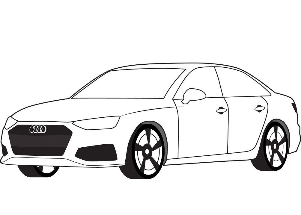 Desenhos de Carros Audi para Imprimir e Colorir