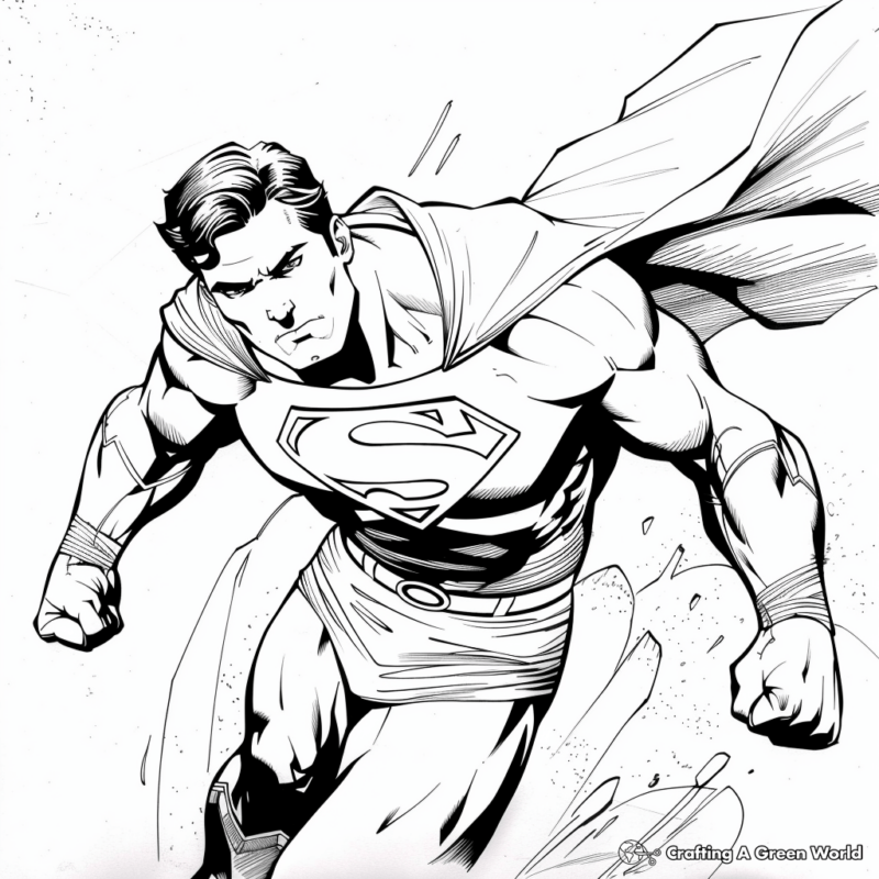 Desenhos de Superman (Super-Homem) para Imprimir e Colorir